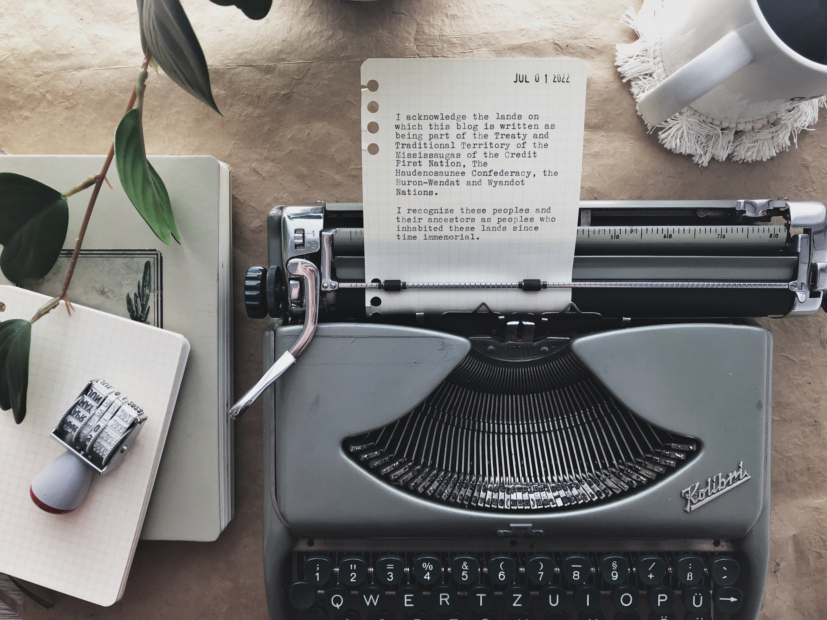 Typewritings 09: A Land Acknowledgement - Andrea Hunter - A blog about ...